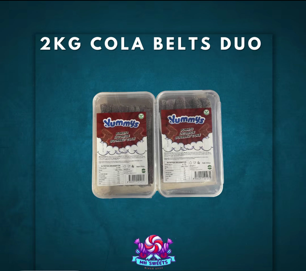 2KG Belts Duo - 2 x 1KG Cola Belts Tub – MH SWEETS